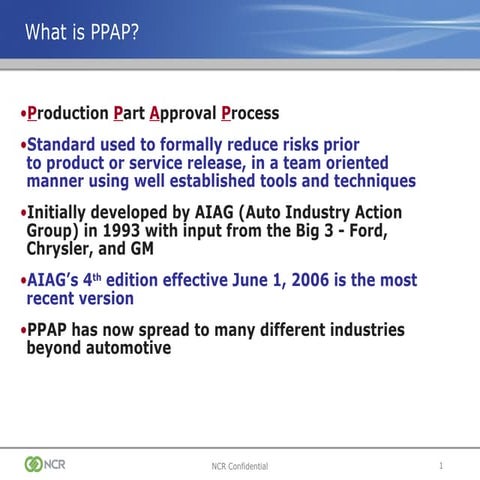 AIAG Production Part Approval Process PPAP 4Th Edition | PDF