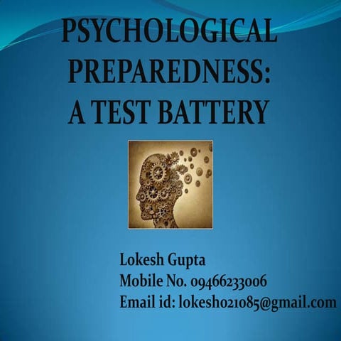Psychological Preparedness Test Battery | PPTX