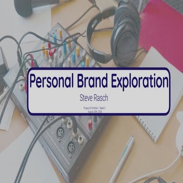 Steve Rasch Brand Exploration | PPT