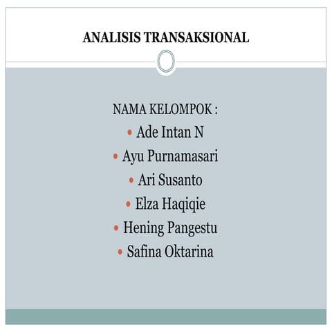 analisis transaksional | PPTX