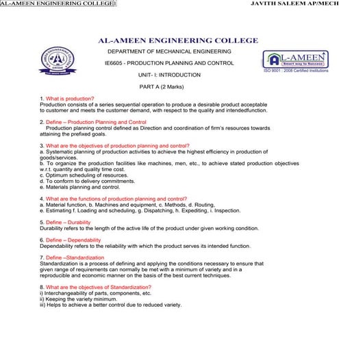 Ppc 2mark answer | PDF