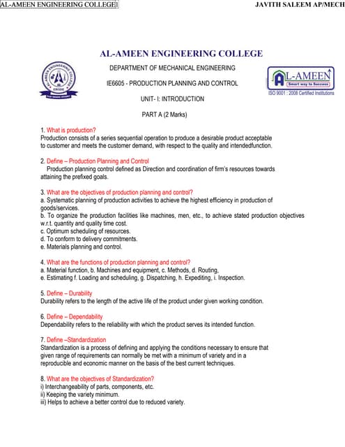 Course Outline Pom | PDF