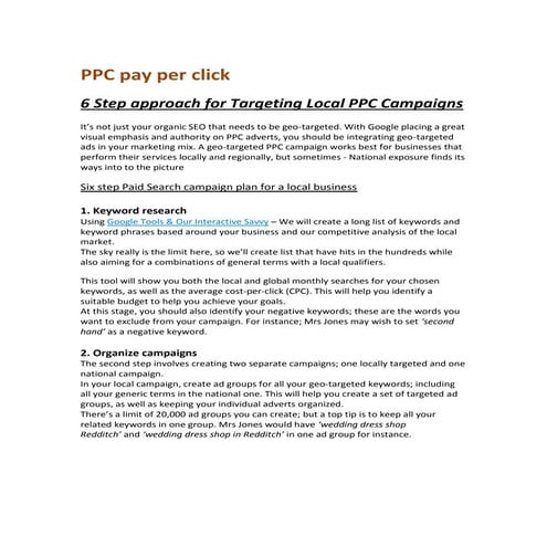 PPC 6 steps | DOCX