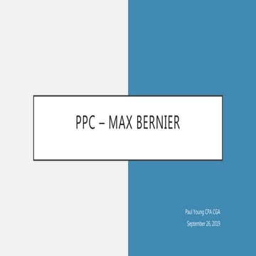 Who are PPC and Maxine Bernier | PPTX