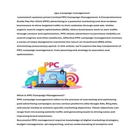 ppc campaign management.pdf lexmetech systems | PDF