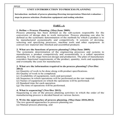 Process Planning and Cost Estimation - Question Bank.pdf