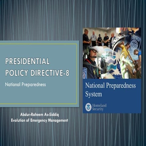 PPD-8 National Preparedness System | PDF