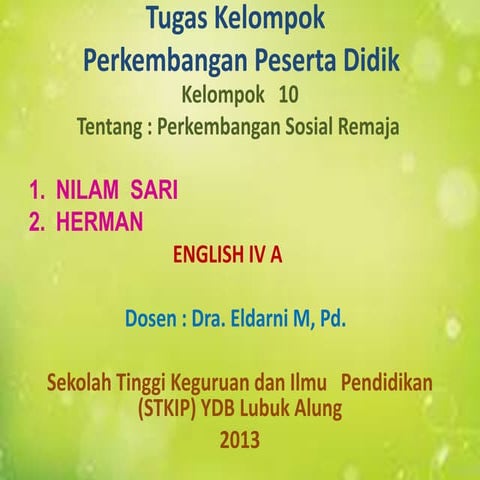 PPD kel. 10 By: Nilam Sari | PPT