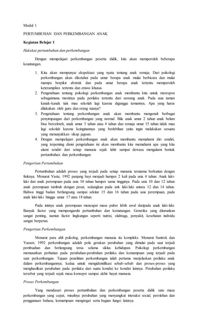 Prinsip perkembangan menurut hurlock | DOCX