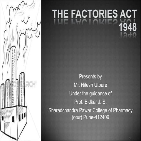 The Factories Act 1948 | PPT