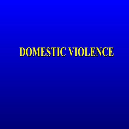 Pp domestic violence | PPT