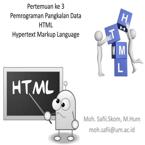 Ppd pertemuan ke 3 html | PPTX