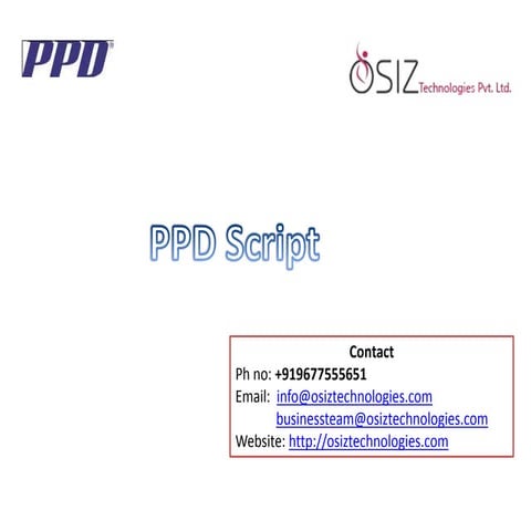 PPD script - Osiz Technologies | PPTX