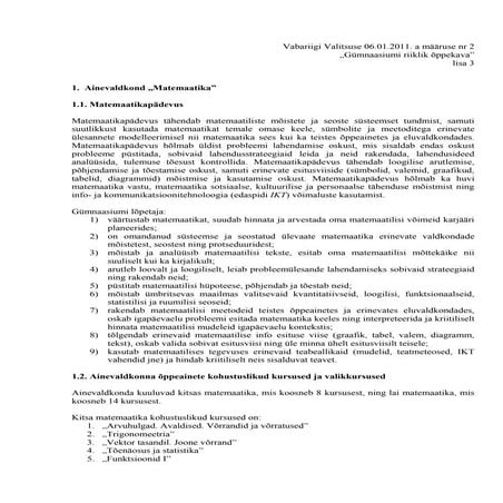 õPpekava 10.klass i kursus | PDF