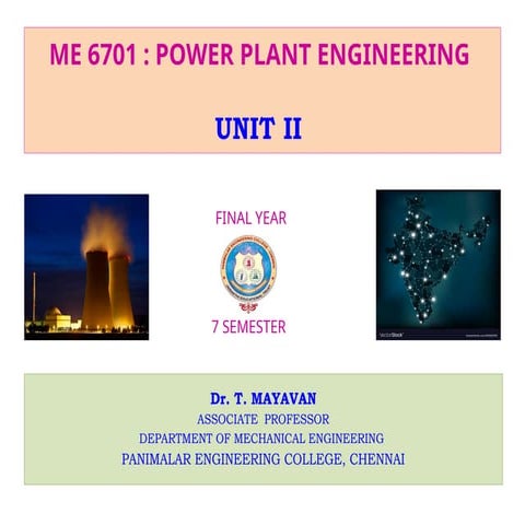 Power Plant Engineering UNIT II........... | PPTX