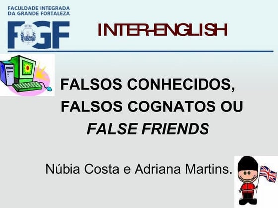 Cognates and false cognates | PPT
