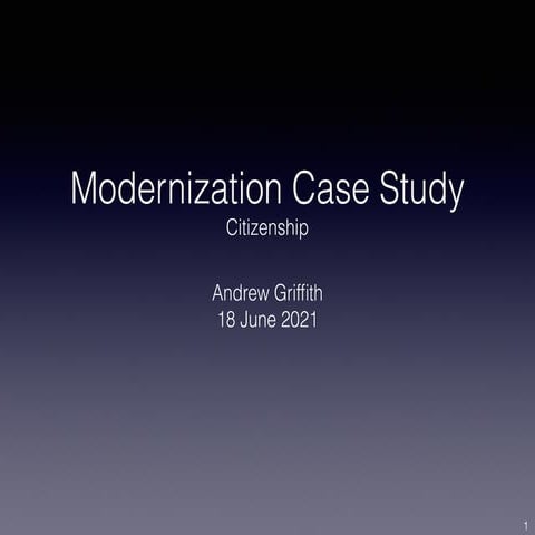 Citizenship Modernization Case Study | PPT | Free Download