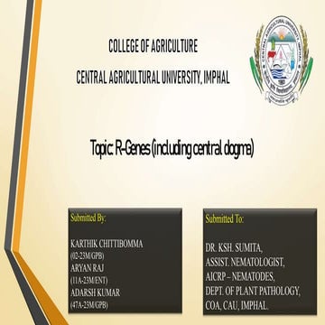 Resistance in plants through R-Genes mechanism.pptx