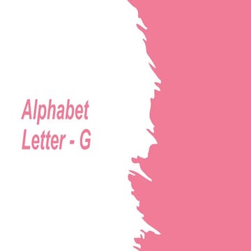 Alphabet - Letter G | PPTX