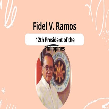 Fidel v. ramos | PPTX