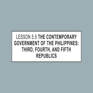 Presidents of the third republic | PPT