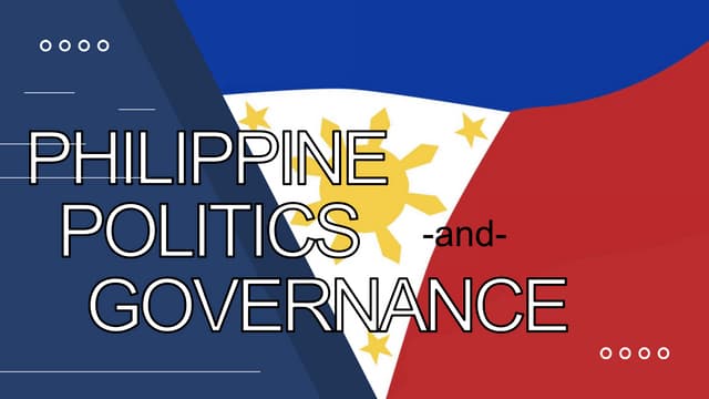 PHILIPPINE POLITICS AND GOVERNANCE MODULE 1 QUARTER 1 GRADE 11 SENIOR ...