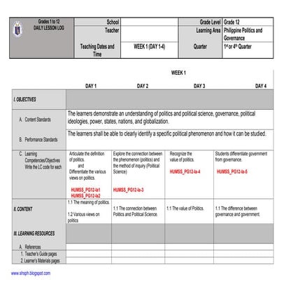 Detailed lesson plan for Pol Gov.docx