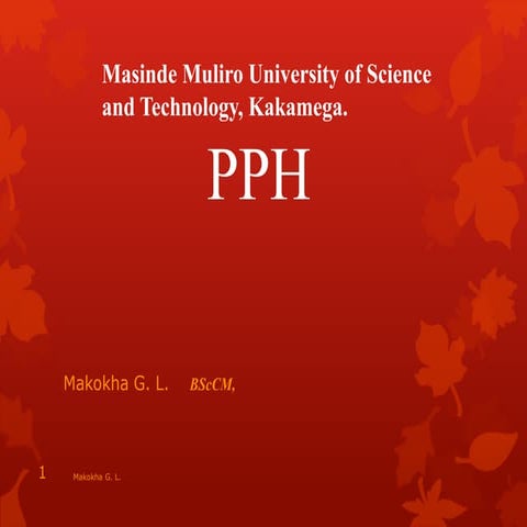 Pph diagnosis and management | PPTX | Pregnancy | Reproductive Health