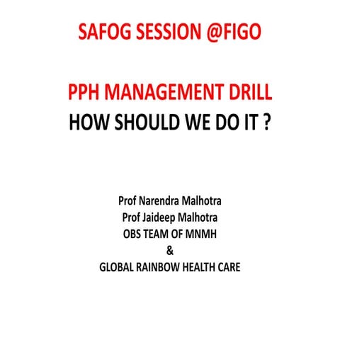 PPH DRILL SAFOG | PDF
