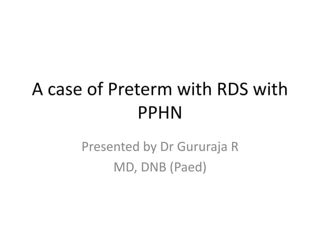 Persistent pulmonary hypertension(pphn) | PPTX