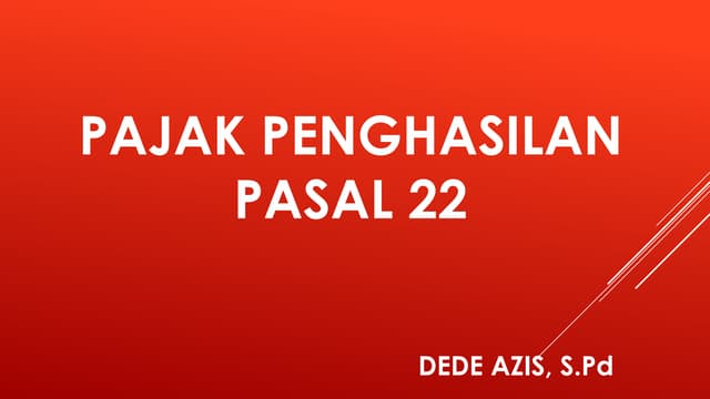 PPT PPh pasal 21 (Pajak Penghasilan pasal 21) | PPTX