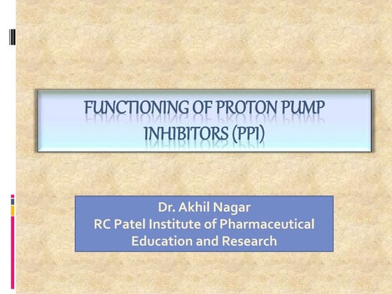 Proton pump inhibitor | PPTX