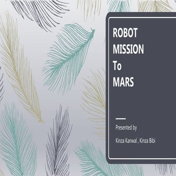 Robot Mission To Mars | PPTX