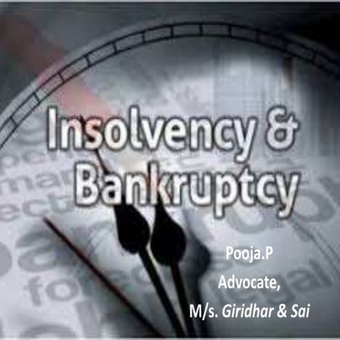 Insolvency and Bankruptcy Code, 2016 | PPT