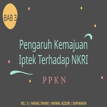 PPKn Pengaruh kemajuan IPTEK trhdp NKRI. | PPTX