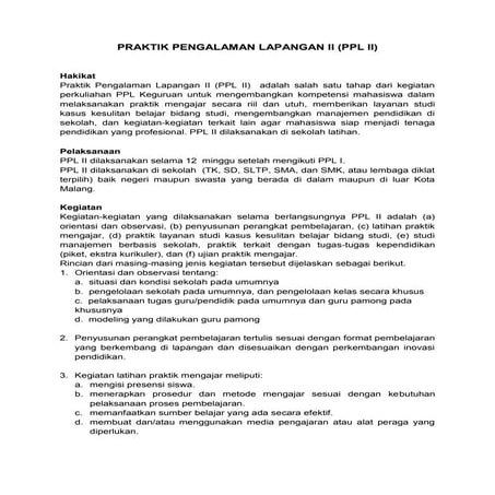 Membuat proposal ppl | DOCX