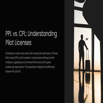 PPL vs. CPL: Understanding Pilot Licenses | PPT