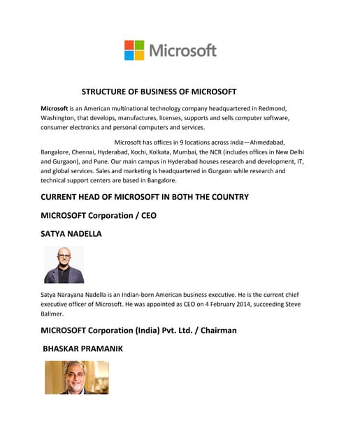 Presentation on Microsoft Corporation | PPT