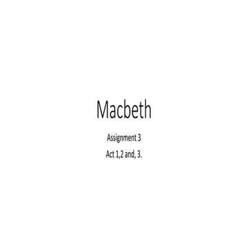 Macbeth | PPTX