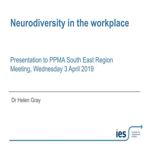 IES Neuro Diversity Presentation | PPTX