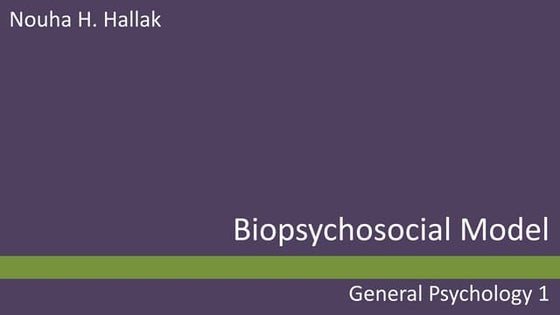 Biopsychosocial Models | PPT