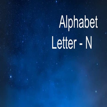 Alphabet - Letter N | PPT