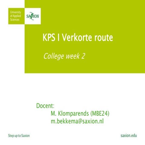 Ppnt wc 2 kps i verkorte route | PPT