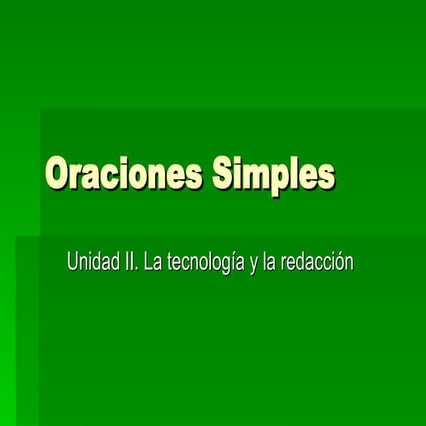 Oraciones simples | PPT