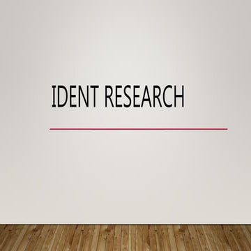 Company ident research | PPTX