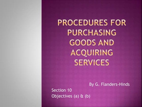 Documents used in procurement and inventory management | PPT