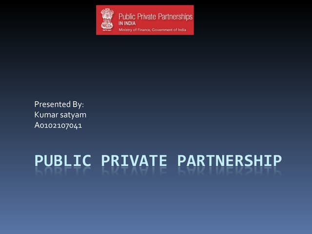 Public-Private Partnership (PPP) Models in India.pptx