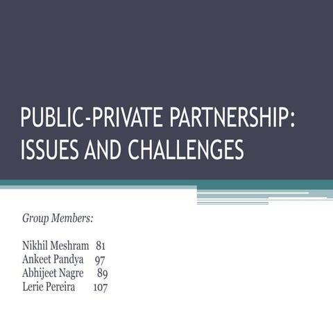 Public Private Patnership | PPTX