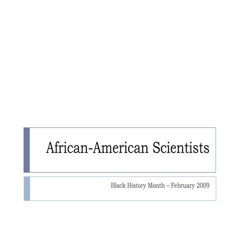 Ppp african-american scientists | PPTX