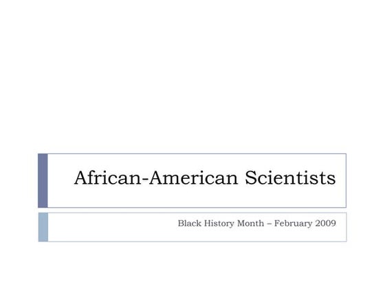 Bhm science display famous black scientists | PDF